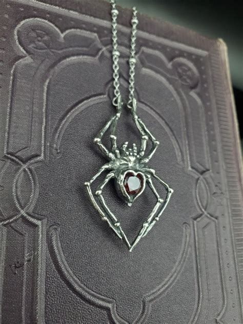 Neith Spider Pendant Garnet