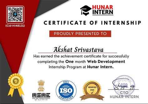 Akshat Srivastava On Linkedin Hunarintern Coding Internship