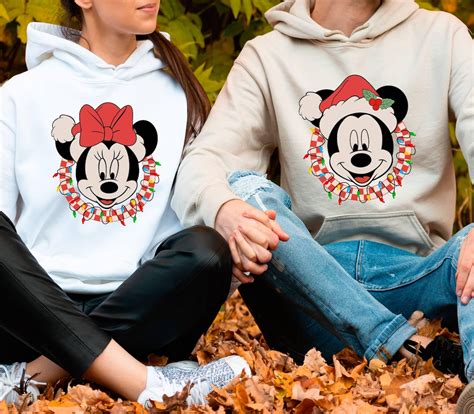 Mickey And Friends Checkered Christmas Hoodie Retro Christmas Disney