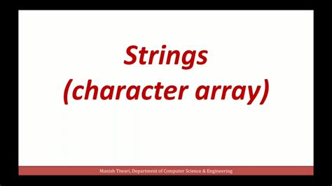 Understanding Strings In C And String Functions Strlen Strcpy