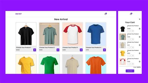 How To Create Add To Cart Shopping Cart Using Html Css And Js Youtube