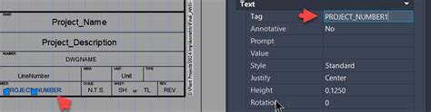 how to edit a plant 3d title block attribute tag