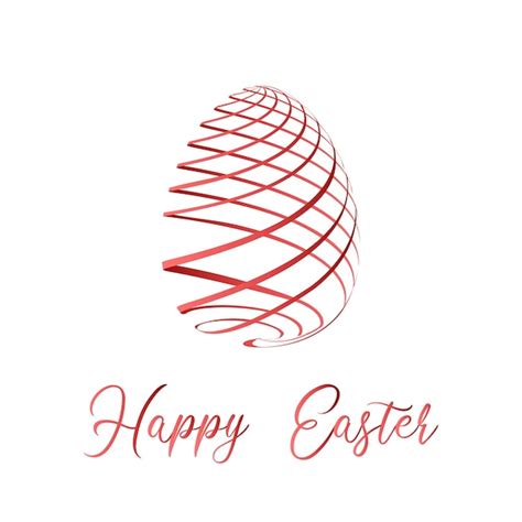 Premium Vector Easter Ribbon Egg Vector Illustration