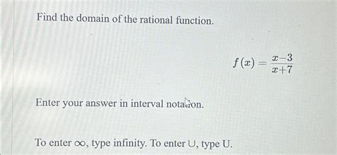 Solved Find The Domain Of The Rational Chegg Com