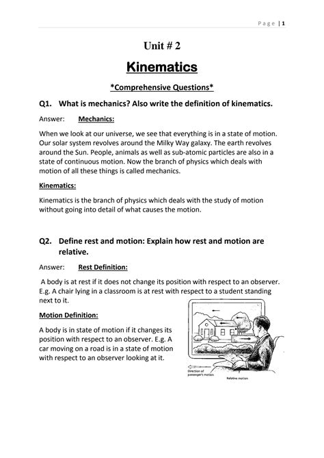 SOLUTION Physics Notes For 9th Class Unit 2 Kinematics Machaniscs Rest And Motion Scalar And