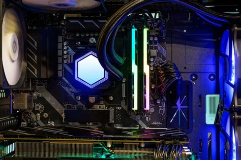 Premium Photo Closeup Hiperformance Custom Computer Desktop With Cooling Pump On Cpu Processor