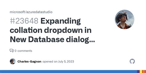 Expanding Collation Dropdown In New Database Dialog Takes Several Seconds To Load · Issue 23648