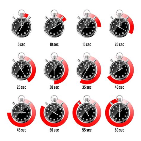 Premium Vector Realistic Classic Stopwatch Shiny Metal Chronometer