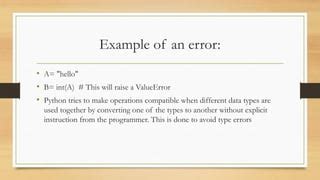 Types Conversion In Python And C Pptx