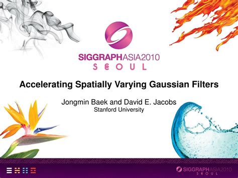 ppt accelerating spatially varying gaussian filters powerpoint