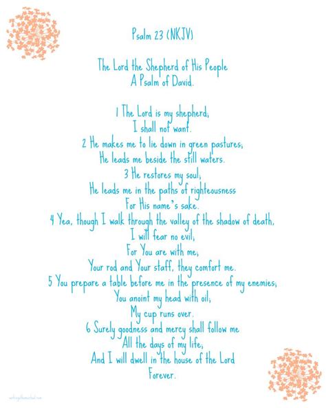 Psalm 23 Nkjv Printable Printable Word Searches