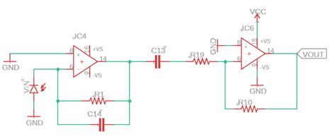current to voltage converter first opamp and photodiode amplifier