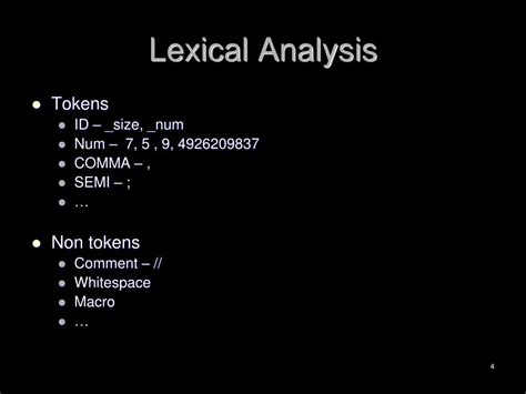 Ppt Compiler Construction Lexical Analysis Powerpoint Presentation