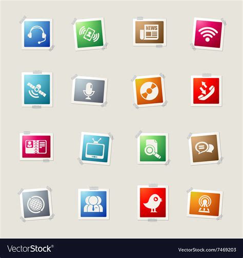 Communication Icons Set Royalty Free Vector Image