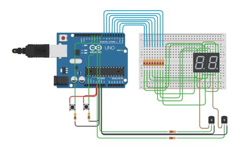 circuit design seven segment up down counter tinkercad