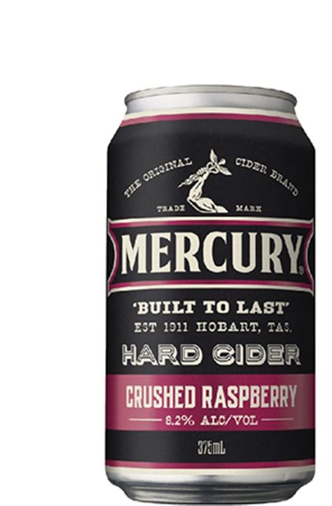 Mercury Hard Cider Crushed Raspberry Can 375ml Flavoured Cider For Sale