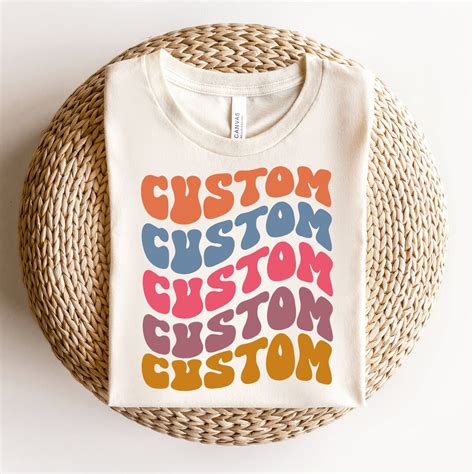 Custom Wavy Stacked Groovy Colorful SVG Png With Personalized Custom Retro Wavy Text Svg