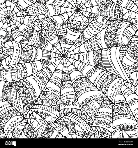 Spider Web Seamless Pattern Stock Vector Image Art Alamy
