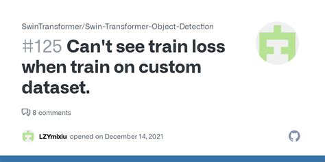 Can T See Train Loss When Train On Custom Dataset Issue SwinTransformer Swin