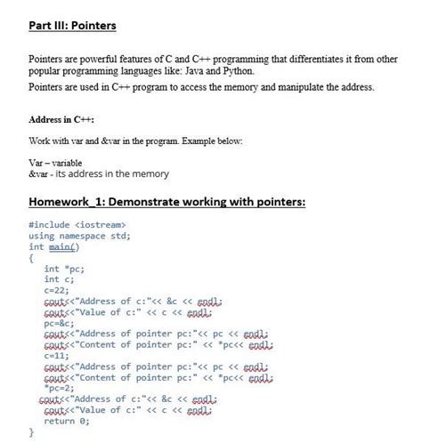 Solved Pointers Are Powerful Features Of C And C Chegg