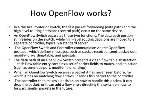 ppt traffic management openflow switch on the netfpga platform