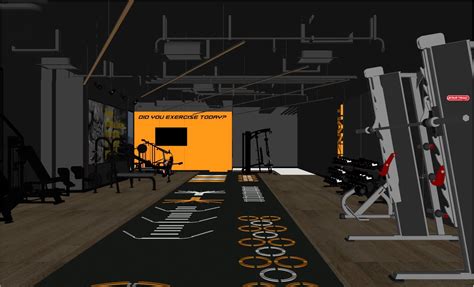 Small Commercial Gym Design Idea Sketchup 3d Model Skp File Download Sketchupbox