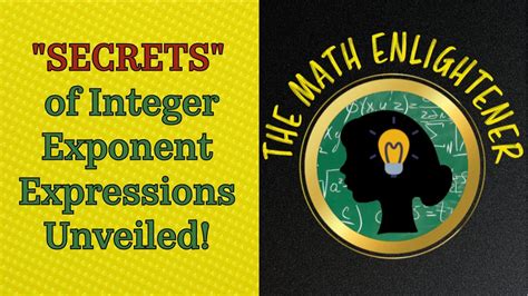 Unveiling The Hidden Secrets Of Integer Exponent Expressions Youtube