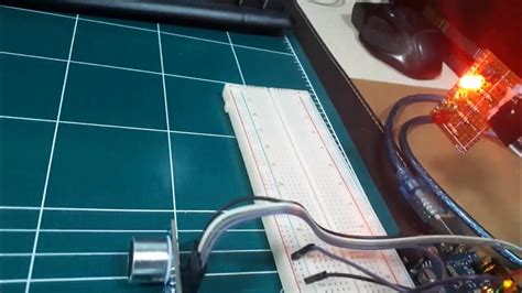 아두이노 초음파 센서와 4개 Led Youtube