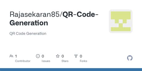 Github Rajasekaran85qr Code Generation Qr Code Generation