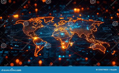 Global Network Stock Illustration Illustration Of Communication 335079820
