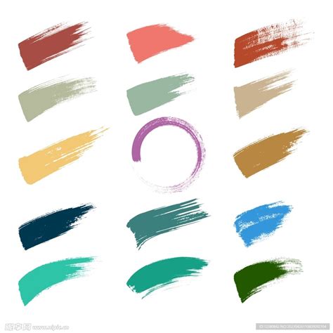 彩色笔刷设计图 广告设计 广告设计 设计图库 昵图网