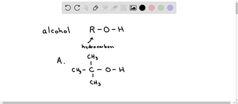 SOLVED: 1) Which of the following compounds contains an alcohol functional group? A) CH3 CH3 C-0 ...