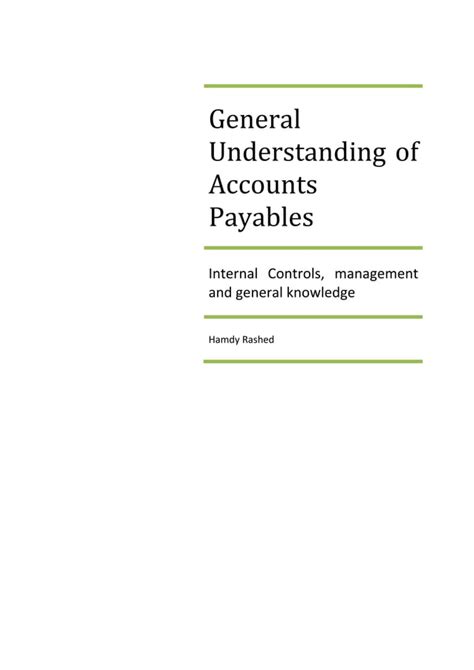 Managing Accounts Payables Process Pdf