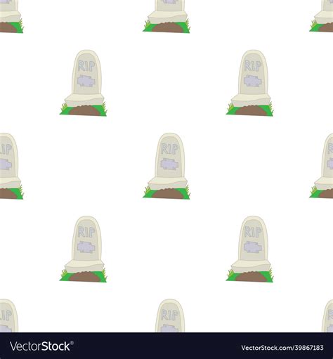 Tombstone With Rip Pattern Seamless Royalty Free Vector