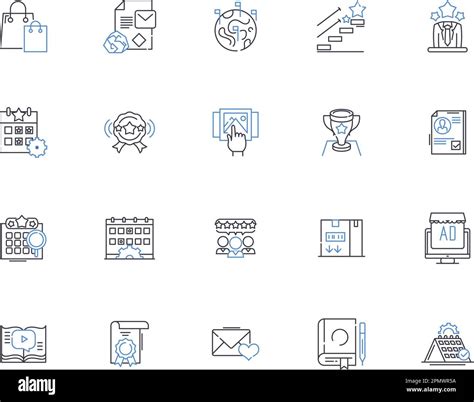Branding Outline Icons Collection Branding Identity Image Logo
