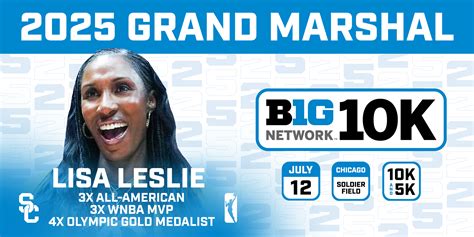 Womens Basketball Icon Lisa Leslie Named Grand Marshal Of 2025 Btn Big 10k