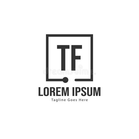 Initial TF Logo Template With Modern Frame Minimalist TF Letter Logo Vector Illustration Stock