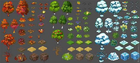 3d 2d Game Sprites Isometric Pre Rendered Top Down Tiles