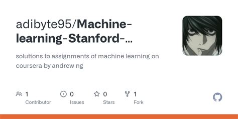 Github Adibyte95machine Learning Stanford University Coursera Solutions Solutions To