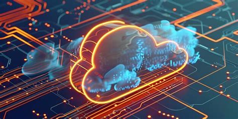 Cloud Storage Protected By Glowing Digital Firewalls Premium Ai Generated Image