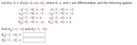 Solved Let Rstgustvst Where Gu And V Are