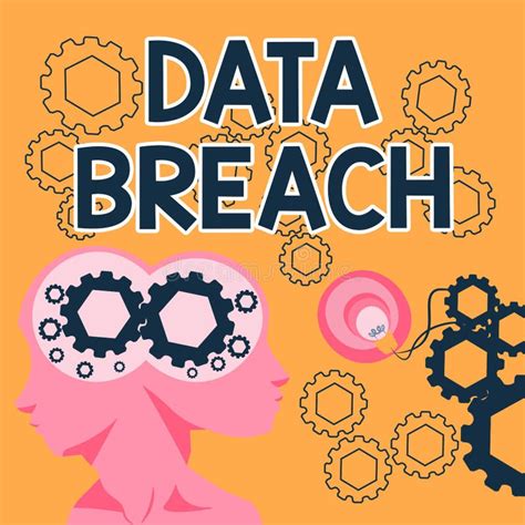 Writing Displaying Text Data Breach Business Concept Unauthorized Release Of Confidential And