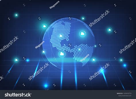 Global Network Connection Business Concept World Stock Vector Royalty Free 1325070773
