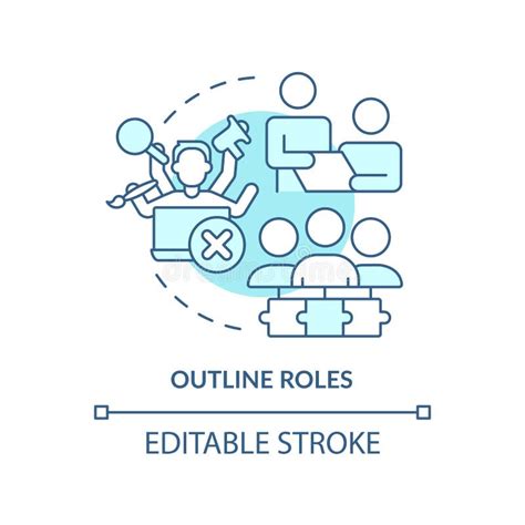 Outline Roles Concept Icon Stock Vector Illustration Of Business