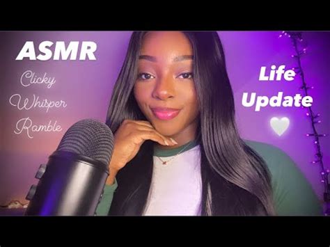 ASMR Slow Clicky Whispering w/ Gentle Mic Fluffing 🤍 (Ramble)