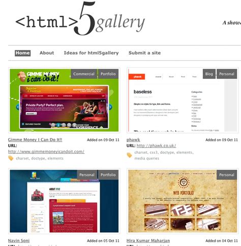 Impresión Fantasma Recursos Ejemplos De Sitios Creados En Html 5