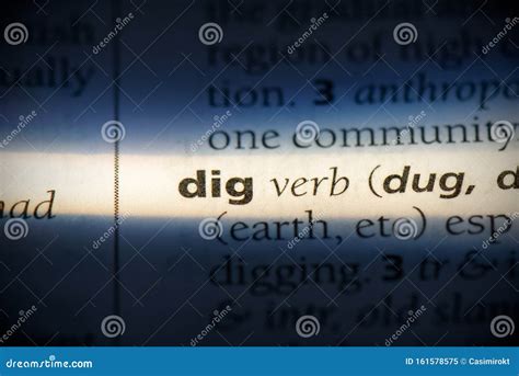 Dig Stock Image Image Of Detail Language Page Minimal 161578575