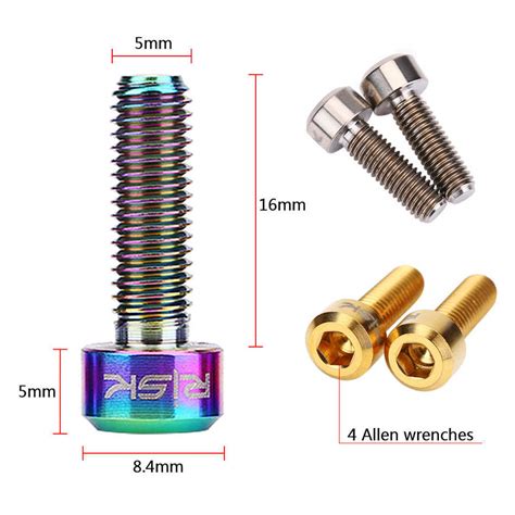 Risiko 6pcs M5x16mm Bike Stem Befestigungs Schraub Vicedeal