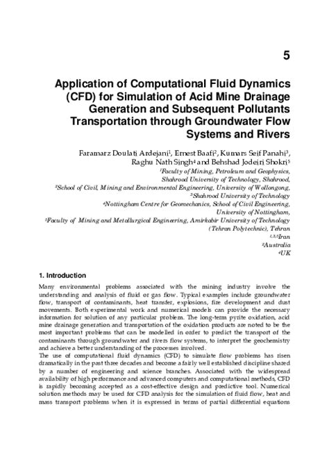 pdf application of computational fluid dynamics cfd in predicting