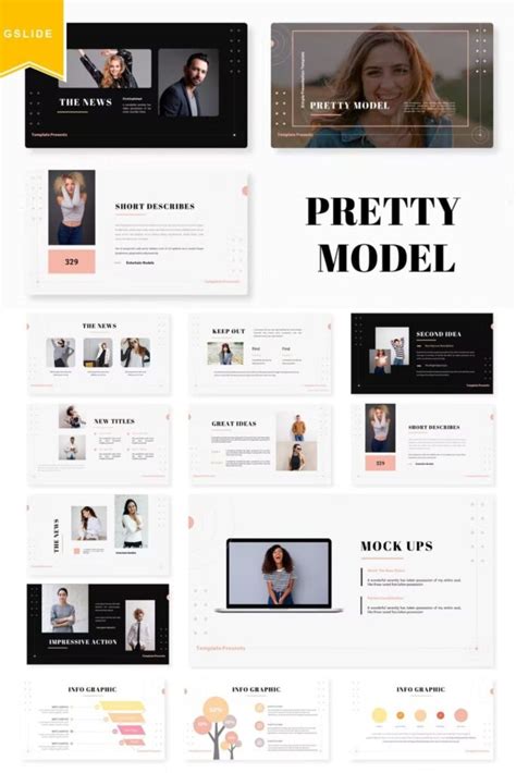 Pretty Model Google Slides Template MasterBundles